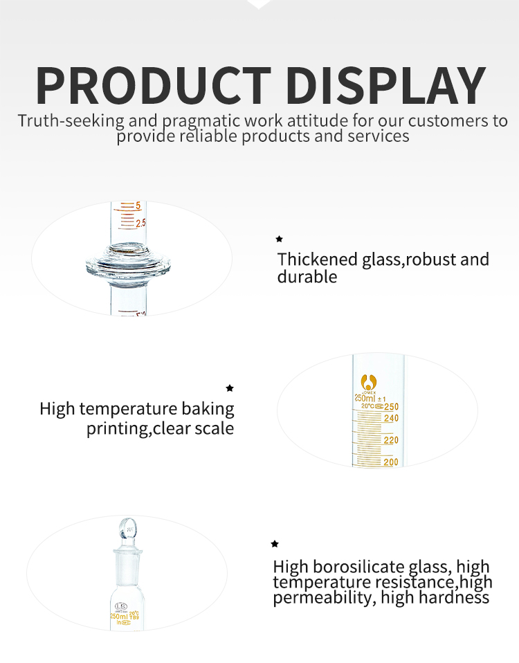 High borosilicate glass graduated cylinder for laboratory Products from ...