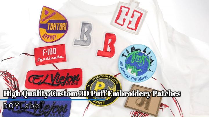 Iron on Embroidery Fabric Badges - Custom 3D Logo Patches