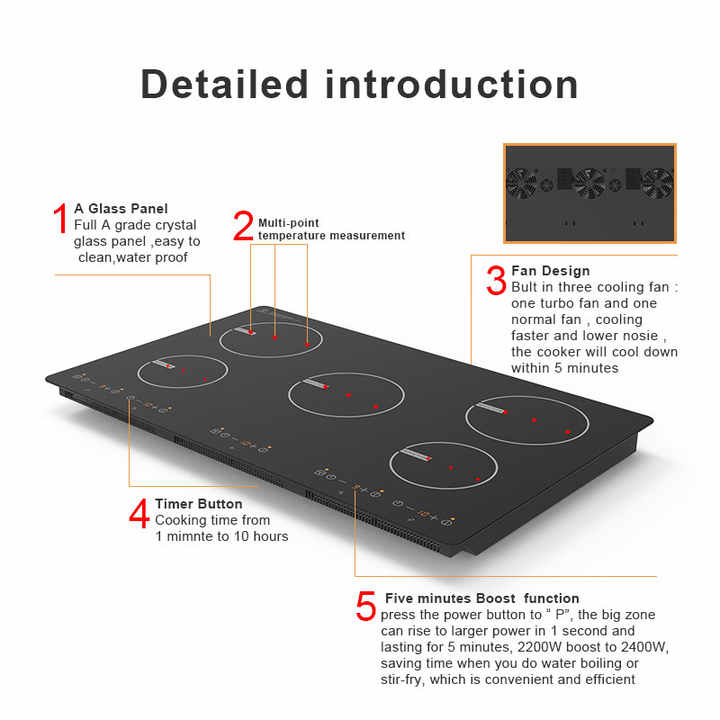 9000W Custom Large Induction Hob Stove - Commercial Cooktop