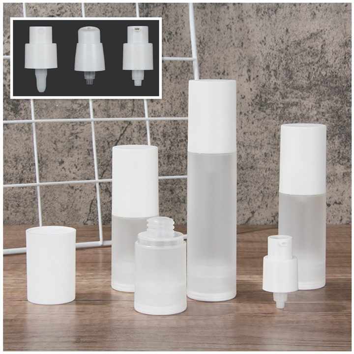 Refillable Plastic PP Matte Frosted Serum Cream Airless Pump Spray Atomizer Bottles 15ml 20ml ...