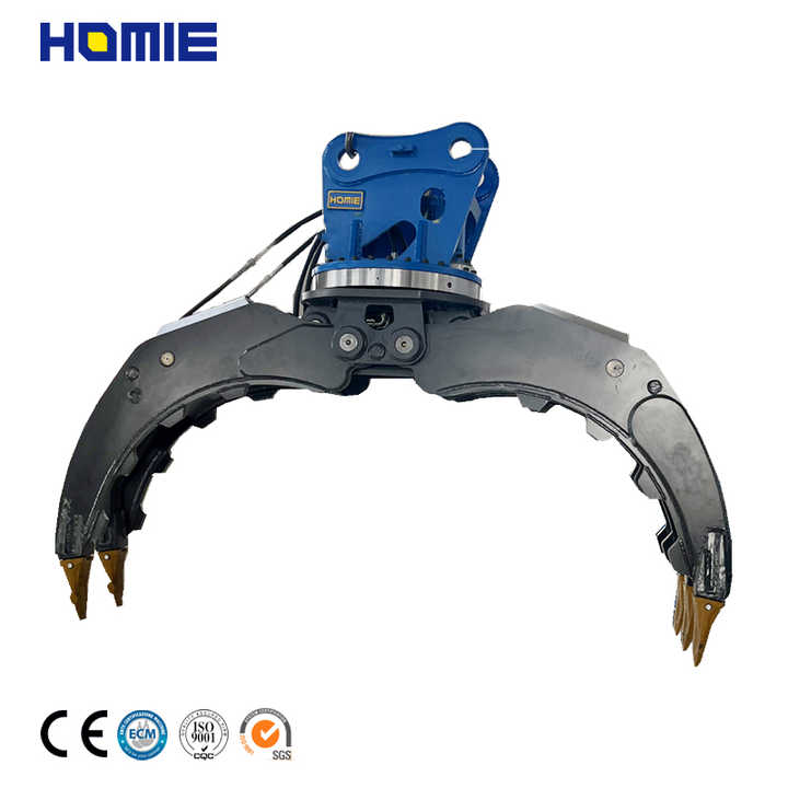 Customized Excavator Attachment - Hydraulic Rotating Grapple