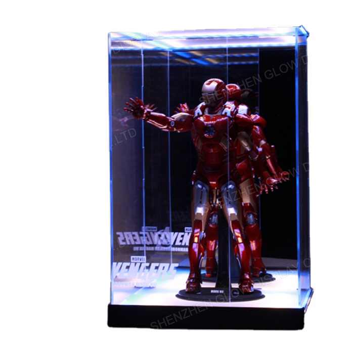 LED Spotlight Acrylic Display Case for 12 Inch Figurines