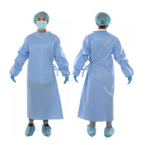 Vestidos quirúrgicos de tela no tejida, bata quirúrgica médica estéril ...