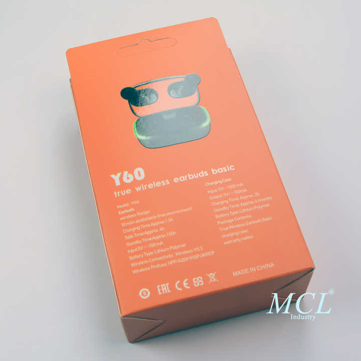 Y60 Gaming Earphones - Wireless Sports Earbuds with Noise Cancelling