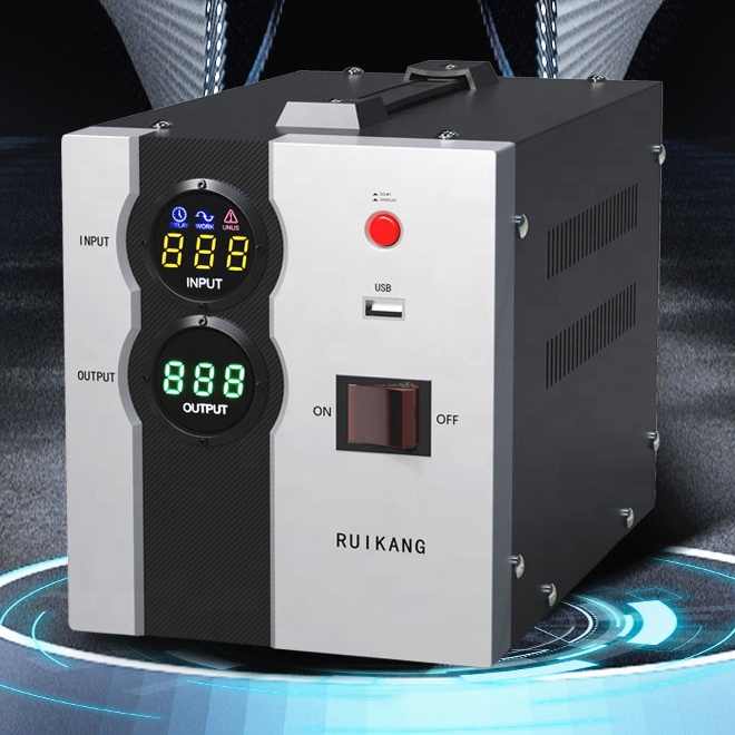 220V AC Single-Phase Relay Control Voltage Stabilizer with LCD Display ...