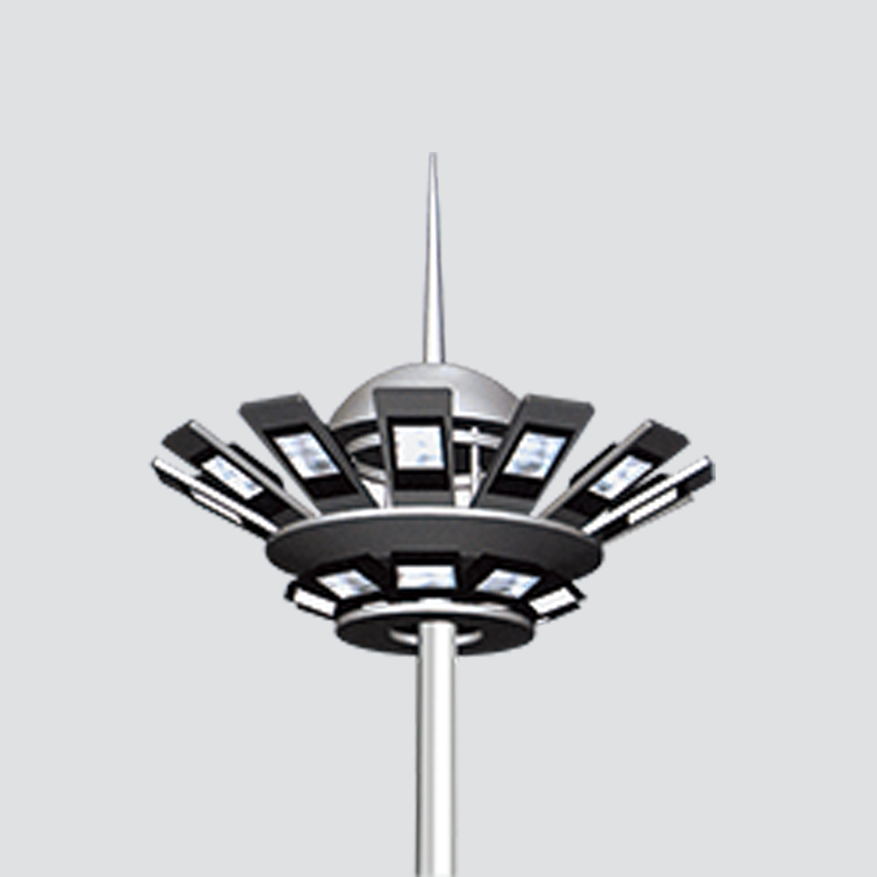 25m Round Stadium High Mast Lighting Tower with Raising and Lowering ...