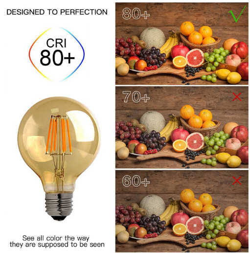 Antique Vintage G80 4W LED Edison Bulbs - 50000 Hours Lifespan