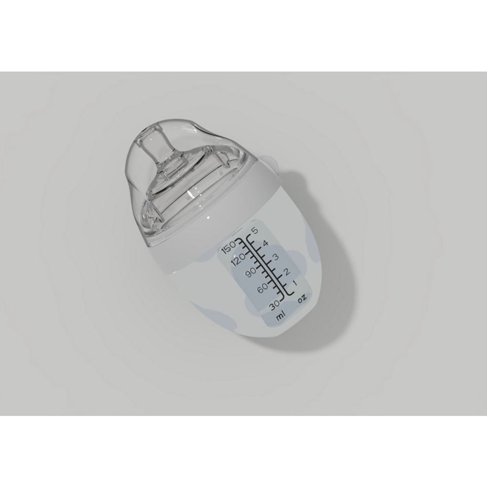 Free Custom Design Cartoon Wide Neck Silicone Baby Bottle for Newborn ...