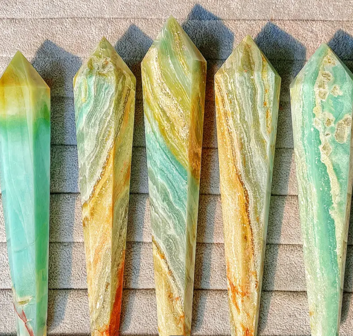Fanshi Wholesale High Quality Blue Sky Agate Wand With Holder Nature ...