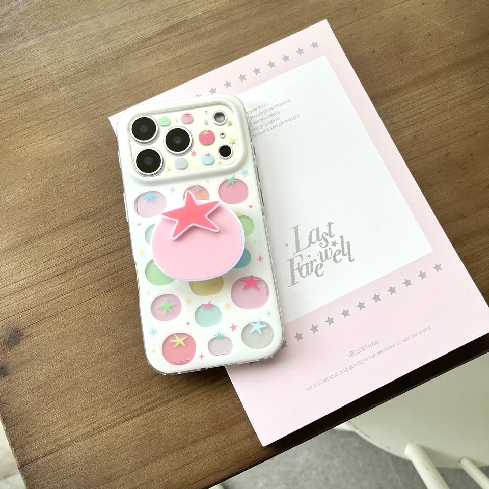 Cute Cartoon Tomato Phone Case with Stand Fashion Cover for iPhone 17 ...