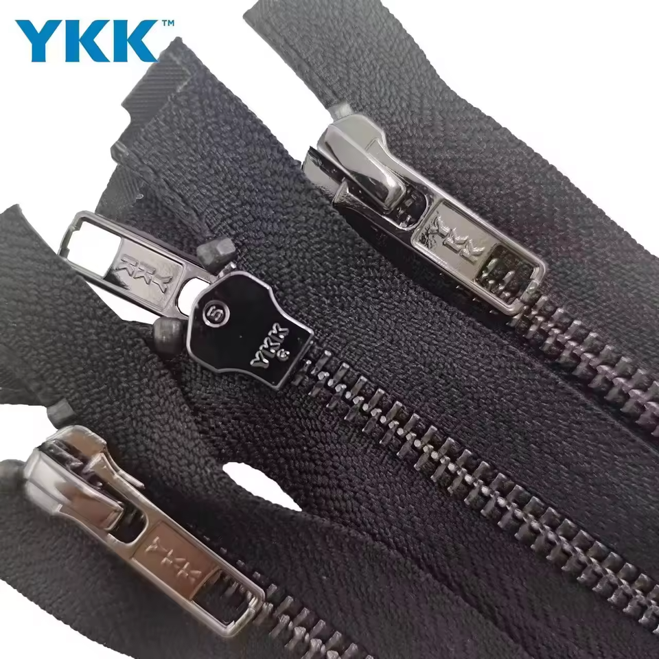 For 6 Inch #5 Heavy Duty Brass Double Sliders Auto Lock Zipper with ...