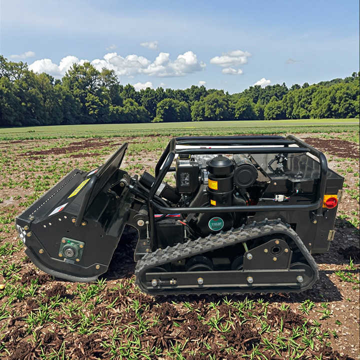 Diesel 20HP Remote Control 500m Flail Mower Automatic Core Engine Pump ...