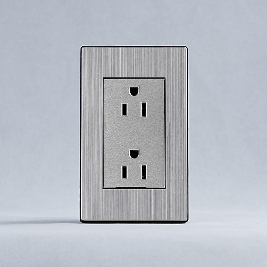 US Standard 118K Stainless Steel Wall Socket | Single Outlet 110-250V ...