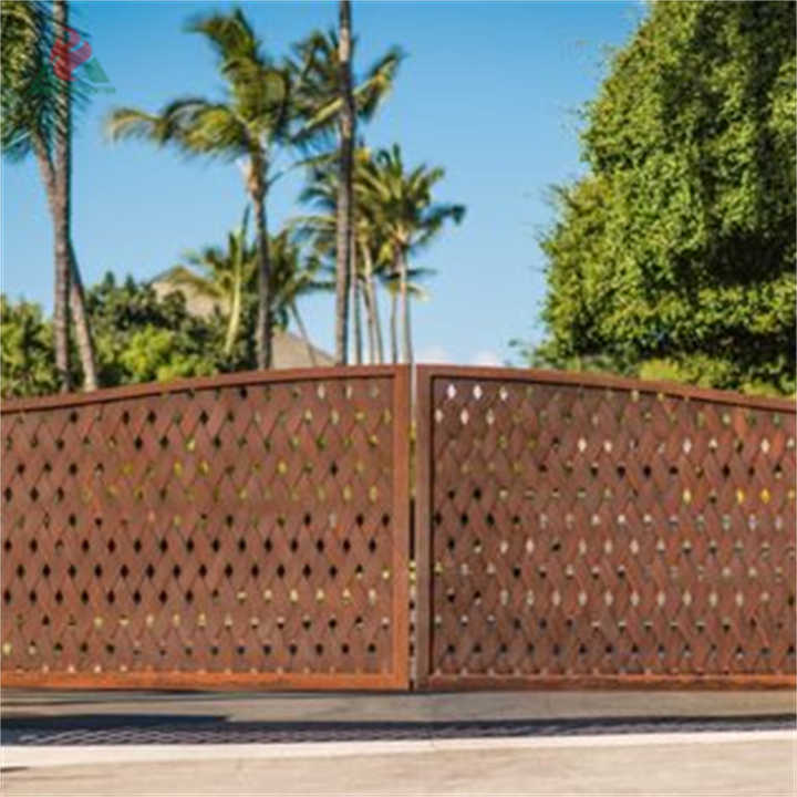 Exterior Rusted Corten Steel Panel - Durable Outdoor Fencing