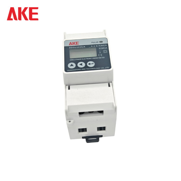 220V Single-Phase Smart Electric Meter LCD Display 2P DIN Rail Active ...