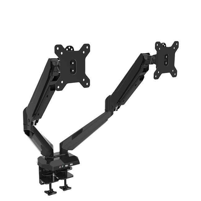 Dual Monitor Desk Stand - Adjustable LCD Mount for 2 Displays