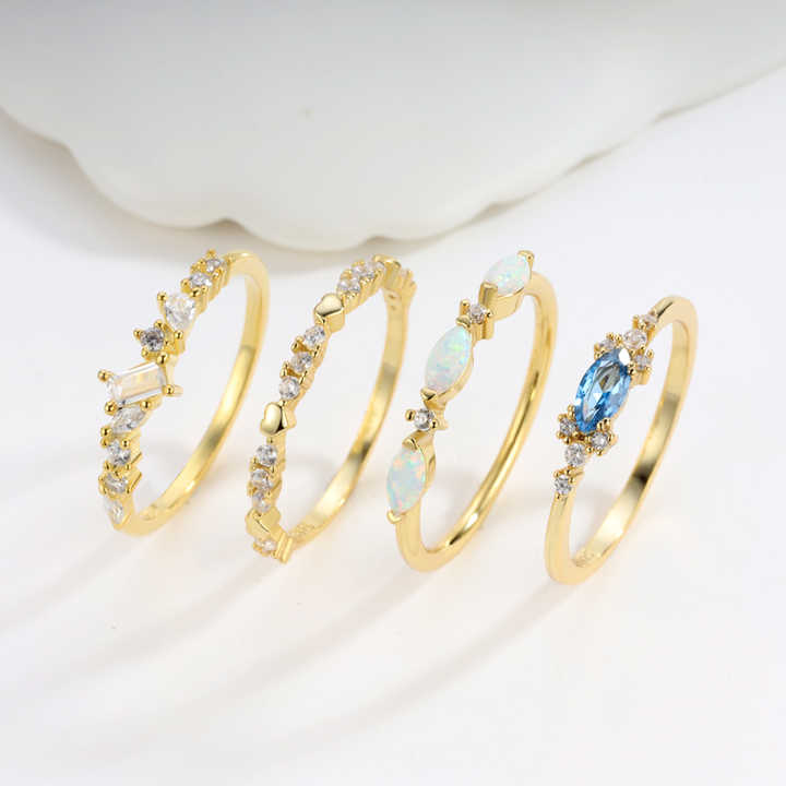 Fashionable Fingers Ring Women 925 Sterling Silver Super Big Engagement ...