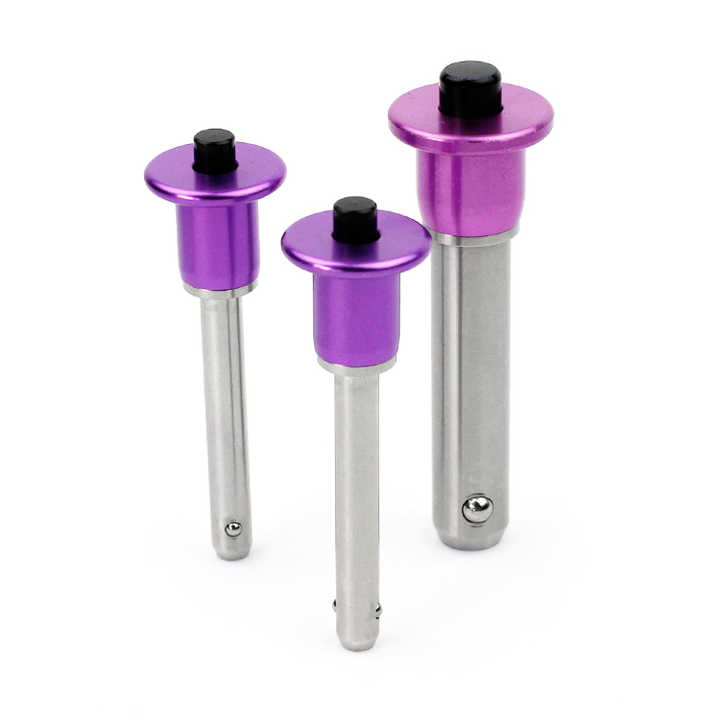 Black Aluminium Handle Stainless Steel Ball Lock Pins Quick Release ...