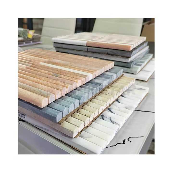 Curve Fluted Marble Tiles - Modern Mosaic Decor Solutions