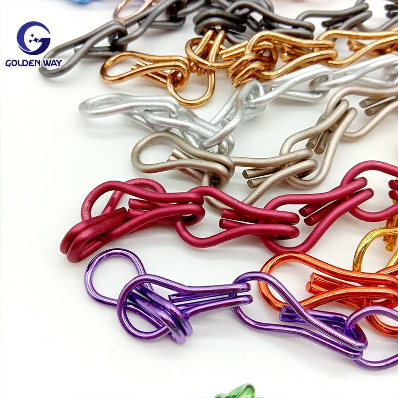Factory Supply Double Hook Aluminum Chain Mesh Curtain Lightweight ...