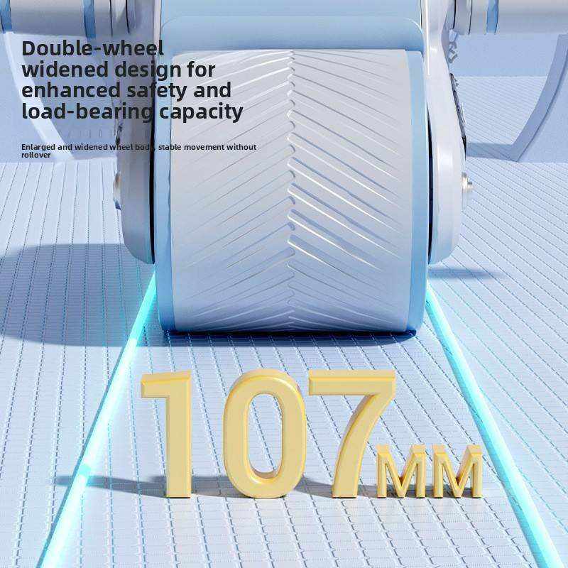 Ergonomic Self-Rebound Abdominal Wheel With Phone Holder Widened Double ...
