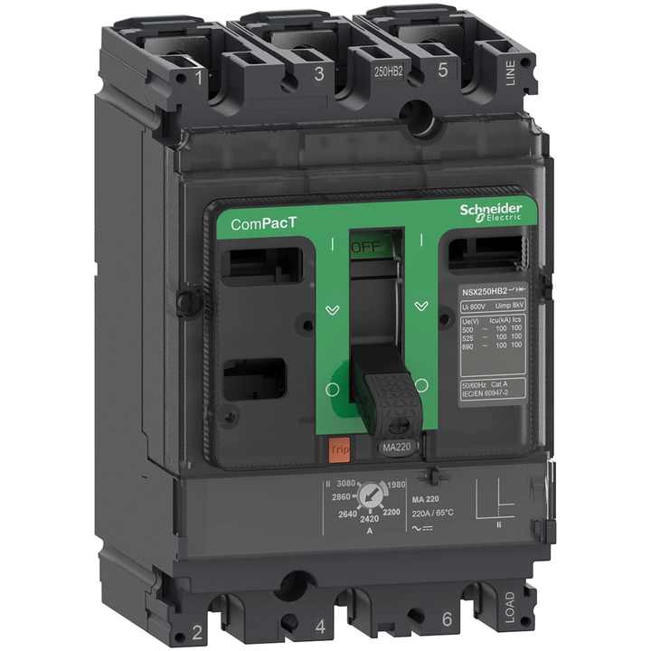 Schneider LV430630 Compact Circuit Breaker NSX160F 125A 160A 3P/4P MCCB Leakage Protection Air ...