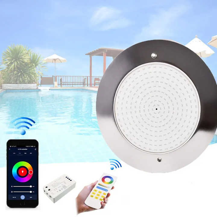 RGB Underwater Light 25W/35W/45W Remote APP Control LED Swimming Pool Lamp Submersible Light ...