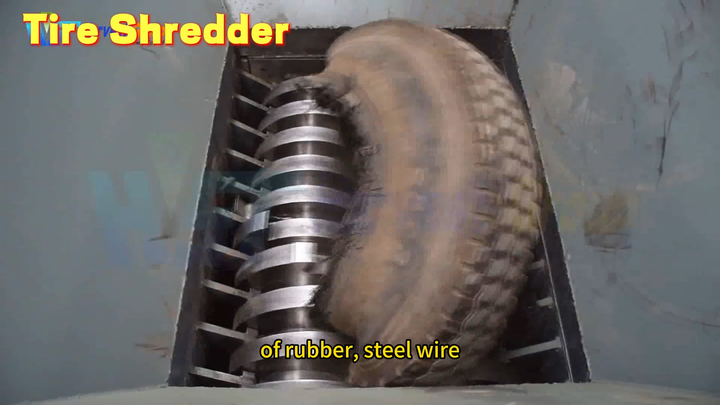 Full Automatic Waste Tire Recycling Rubber Granule Tire shredder ...