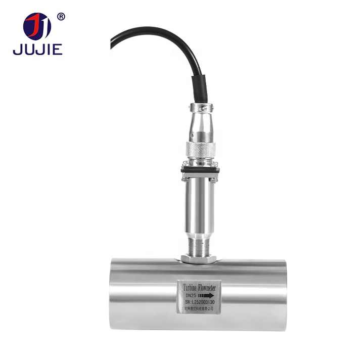 SS304 Turbine Flow Meter Pulse Signal Liquid Gasoline Methanol Diesel Fuel Flow Sensor Turbine ...