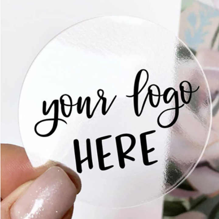 Wholesale Personalised Customised Round Transparent Label Clear Custom ...