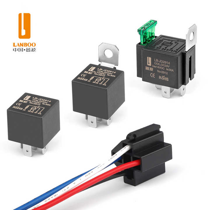 LANBOO High Power Low Voltage High Current 12V/24V Universal 4-pin 5-pin Automotive Relay ...