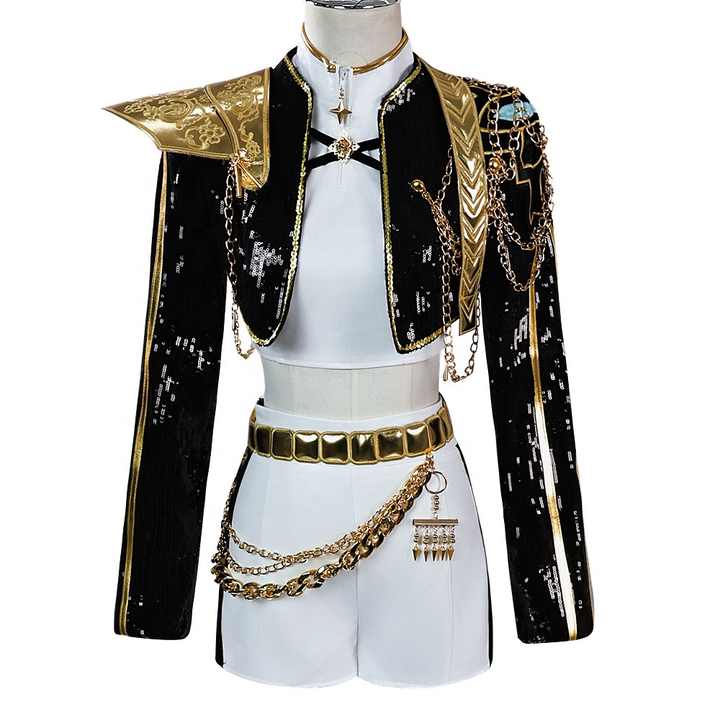 Megan Wholesale KPOP Demon Hunters Anime Costume Adult Kids Uniform ...