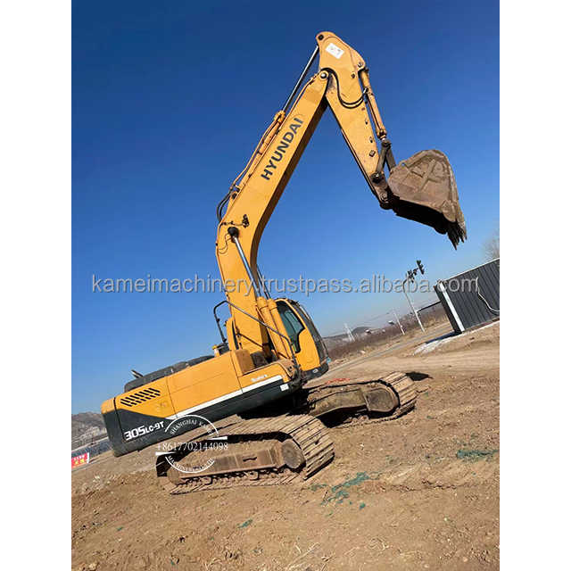 Second Hand 305-9S Hyundai Digger 305LC-9 Original 30 Ton Construction ...