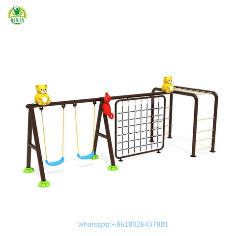 playground balance beam kids wooden swing bridge children outdoor ...