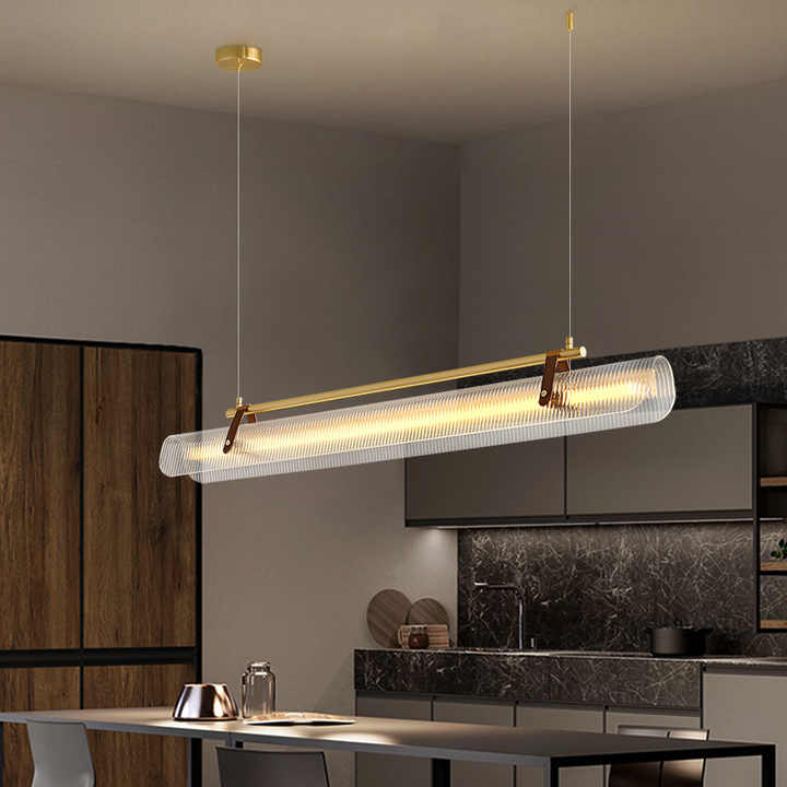Zeal Lighting Minimalist Pendant Light Linear Kitchen bar Dining Room ...