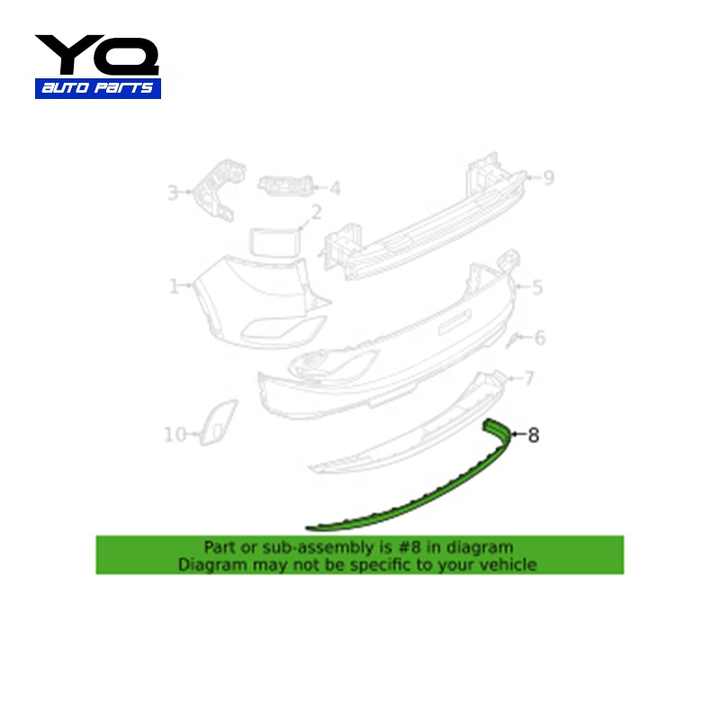 YQ Auto Body Kit Spare Parts Rear Bumper Silver Decorative Strip ...