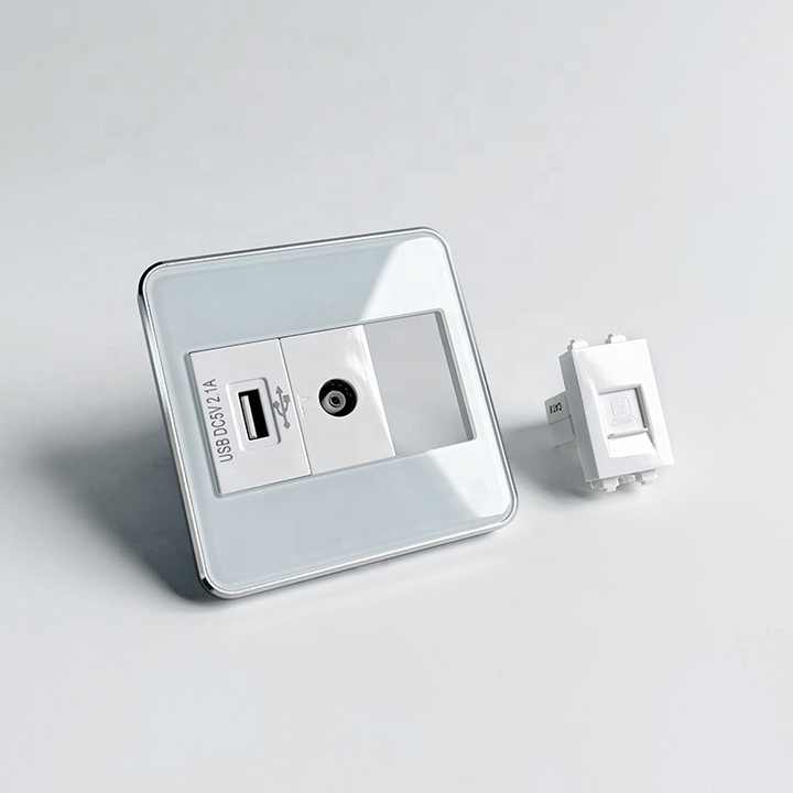 Universal Wall Socket with USB & TV Sockets - Keepercloudpower