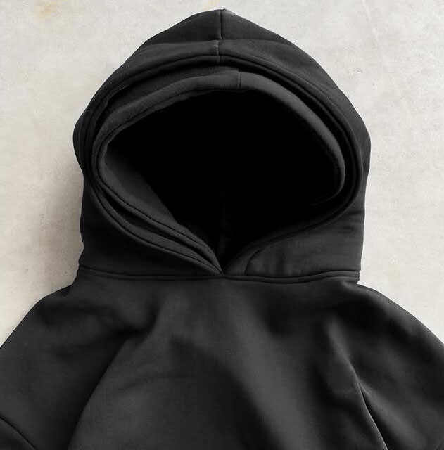 500g Cotton Blank Double Hooded Hoodie - Heavyweight & Sustainable