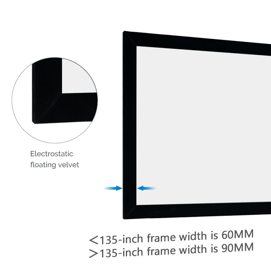 Screen Pro 180 Inch 16:9 Wall Mount 4K HD PVC Movie Screen