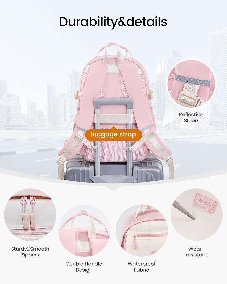 LOVEVOOK Custom Logo Waterproof Laptop Backpack for School & Work ...