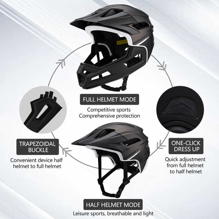 Impact Resistant Full Face MTB Helmet for Adult Cycling - OEM