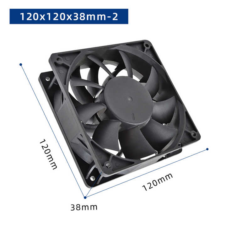 12038-2 12-24-48V DC Axial Flow Fan with Plastic Blades 120x120x38mm Ball Bearing Exhaust Fan ...