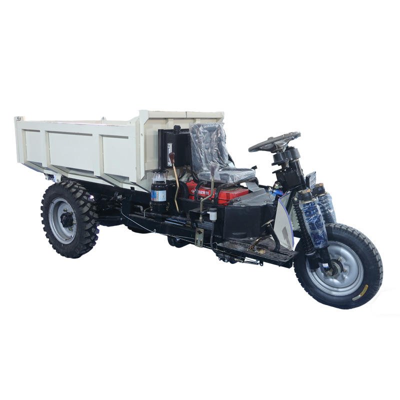 24hp diesel Engine Mining Dumper Trucks Tricycle Closed Steel Ring Mini ...