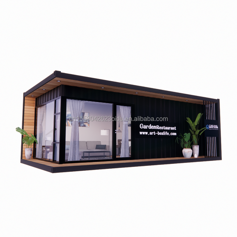 40ft Two Bedroom Container with Glass Door - Modern Hotel