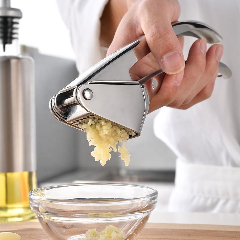 Stainless Steel Garlic Squeezer Handheld Garlic Press Manual Kitchen ...
