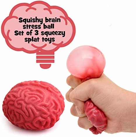 Squishy Brain Stress Ball - Relieves Reducer Toy