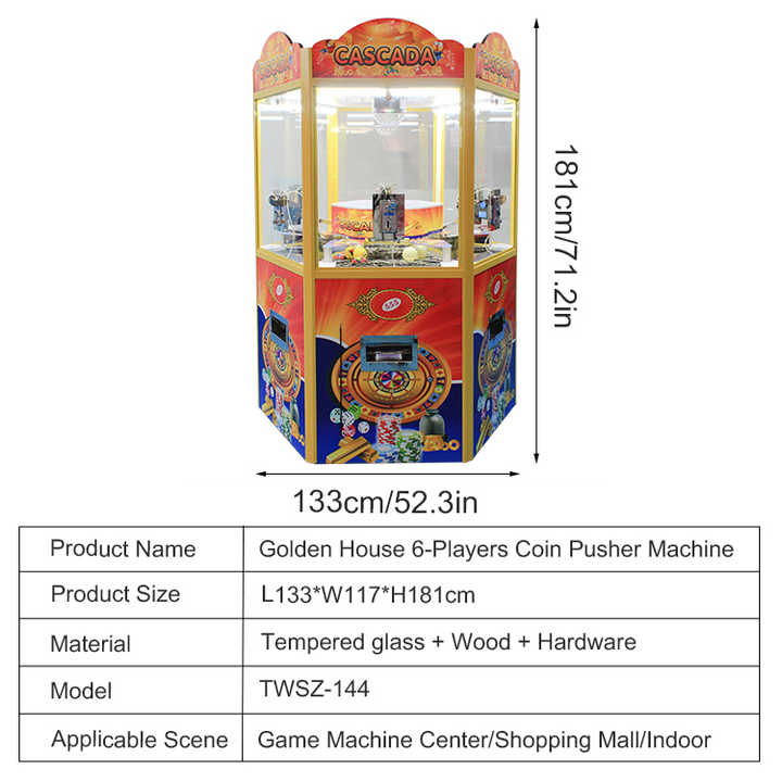 Arcade Quarter Pusher With Coin Changer Machine Coin Operated Bonus ...