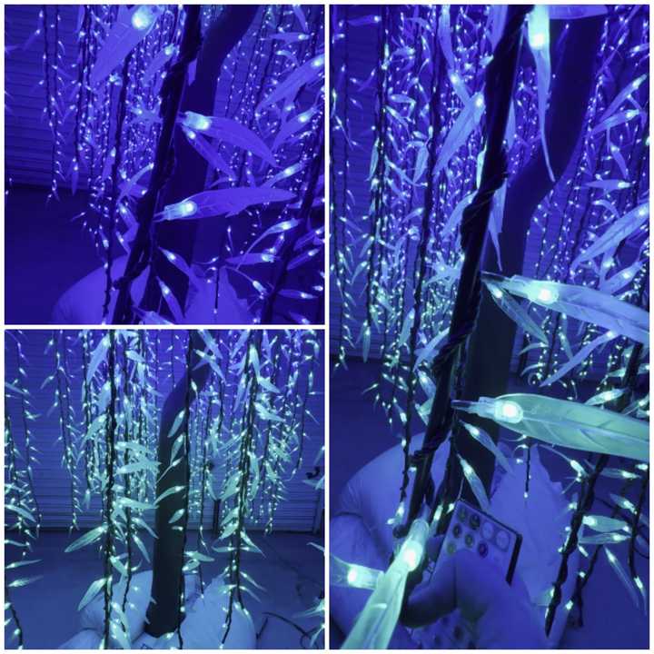IP65 Waterproof LED Willow Tree Light RGB Multicolor Artificial Tree ...
