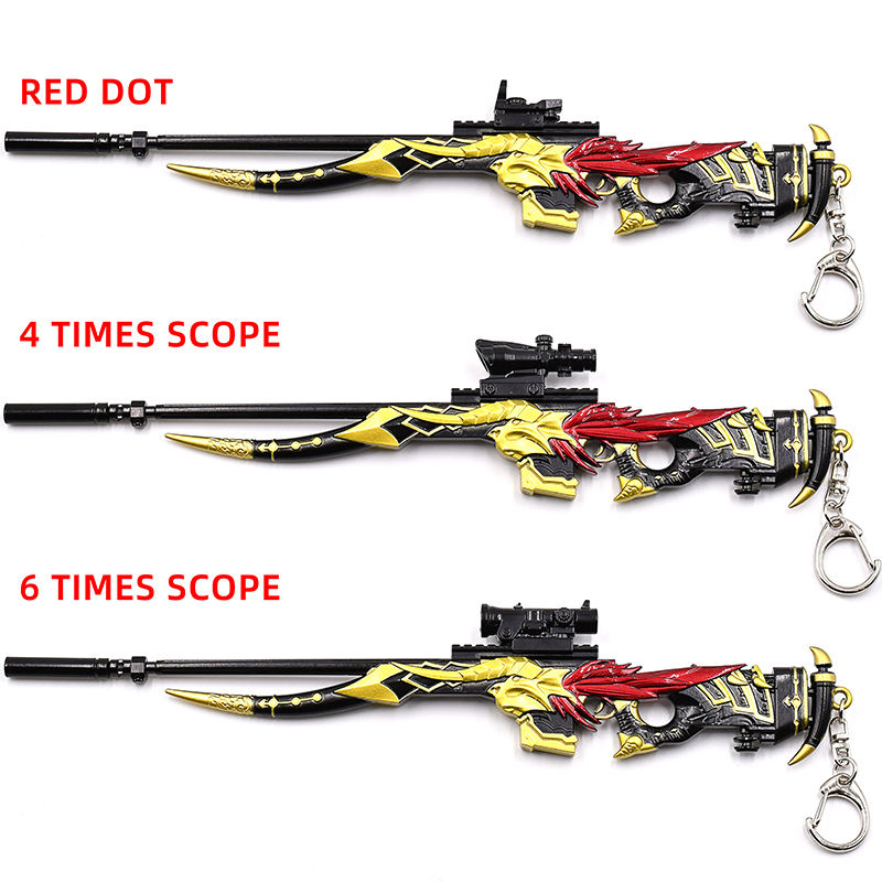 Custom 22 cm Metal Zinc Alloy Game AWM Keychain 3D Gun Model Keychain ...