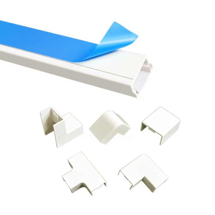 Grey White Plastic Electrical Cable Duct PZC Cable Channel Wiring Ducts ...